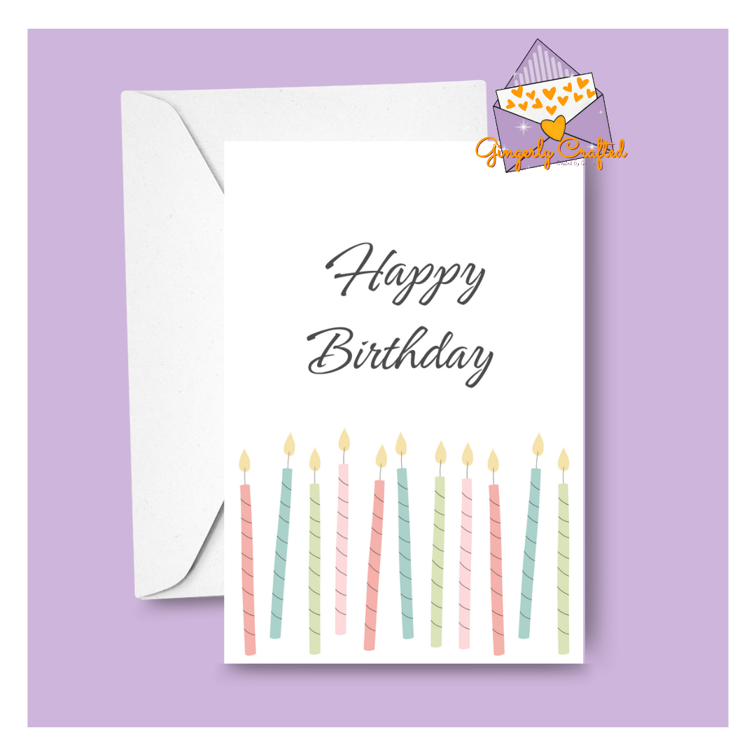 Happy Birthday Candle Card – gingerly-crafted
